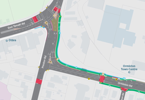 Improvements to intersections at East Tamaki, Preston and Ormiston roads